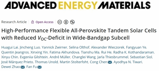 Dewei Zhao’s Team Made New Progress in Research on Flexible All ...